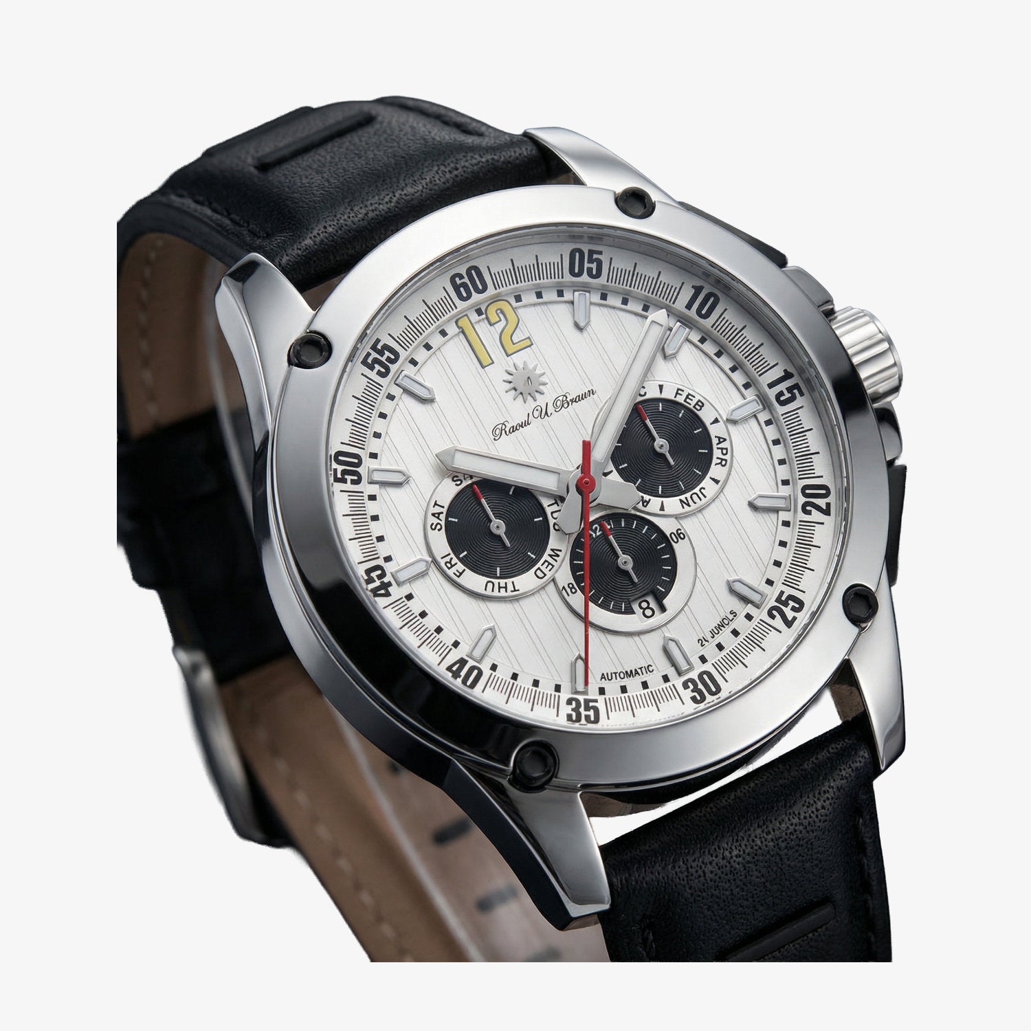 Raoul U. Braun RUB05-0431SL-w-s – Herren Automatikuhr mit Vollkalender ...